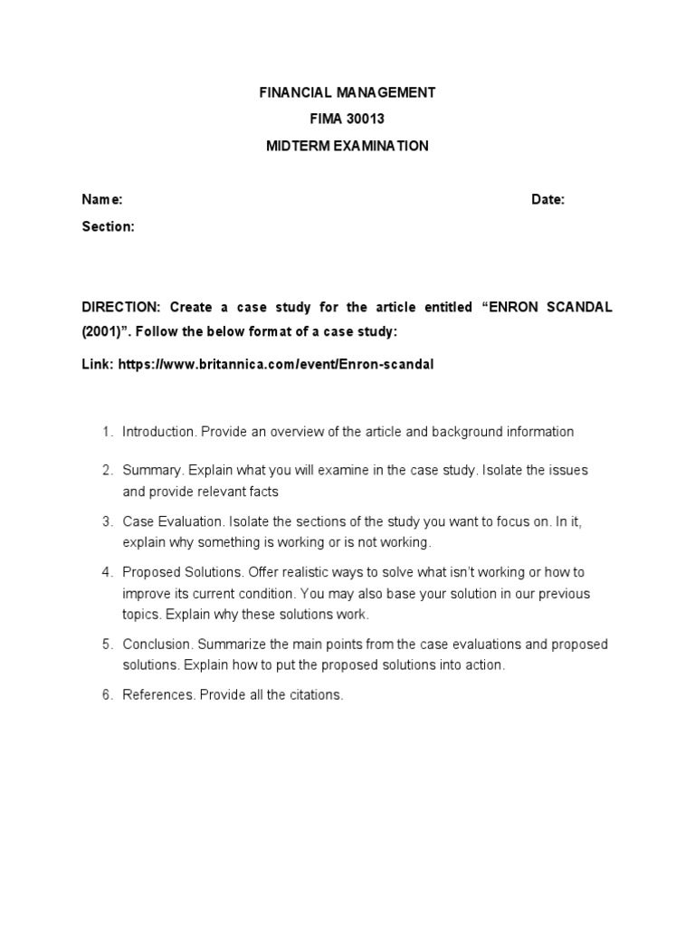 Fin Man Midterm Exam | PDF