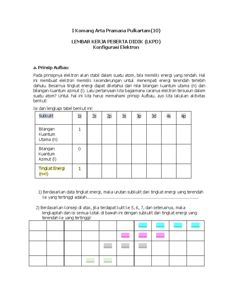 LKPD Konfg Elektron | PDF | Sains & Matematika