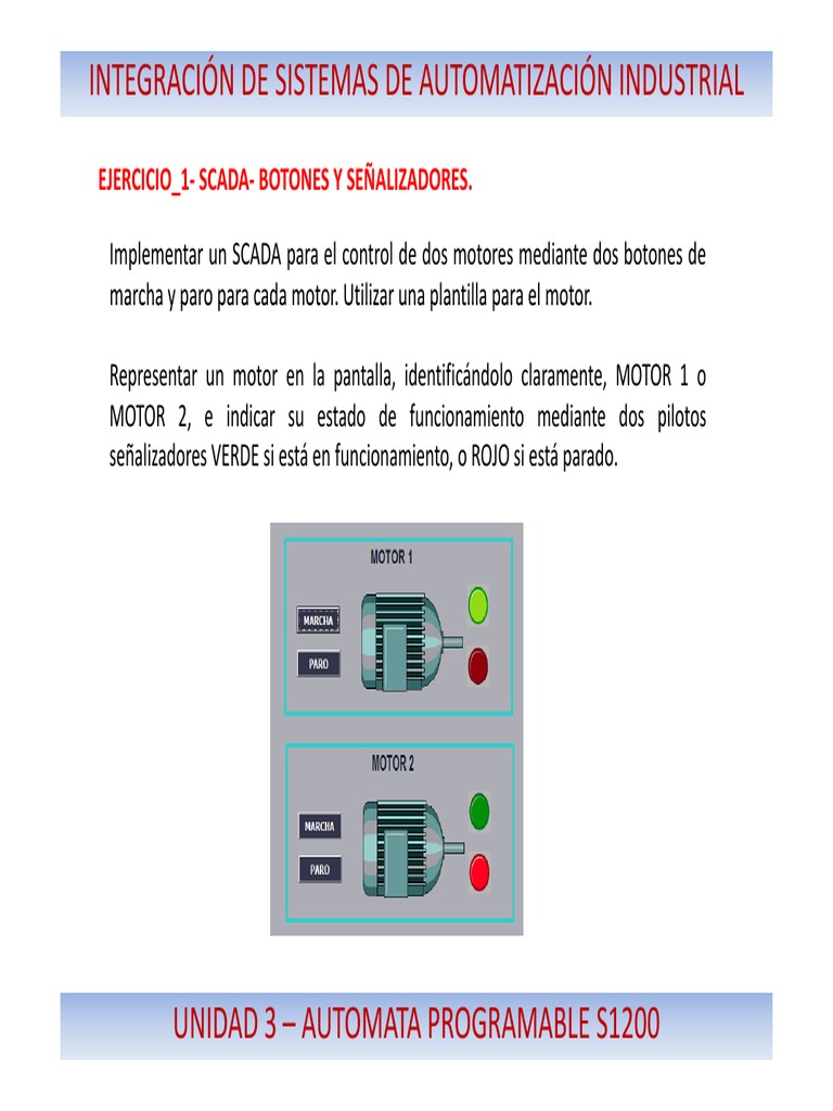Ejercicio 1-Scada-Botones Señalizadores | PDF | Automatización | Scada