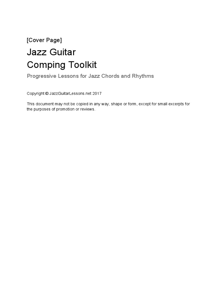 Jazz Guitar Comping Toolkit | PDF | Chord (Music) | Jazz