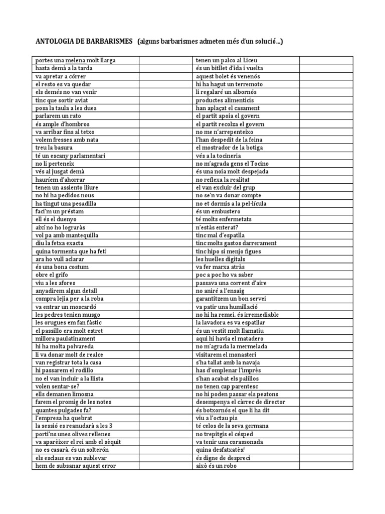 Barbarismes | PDF