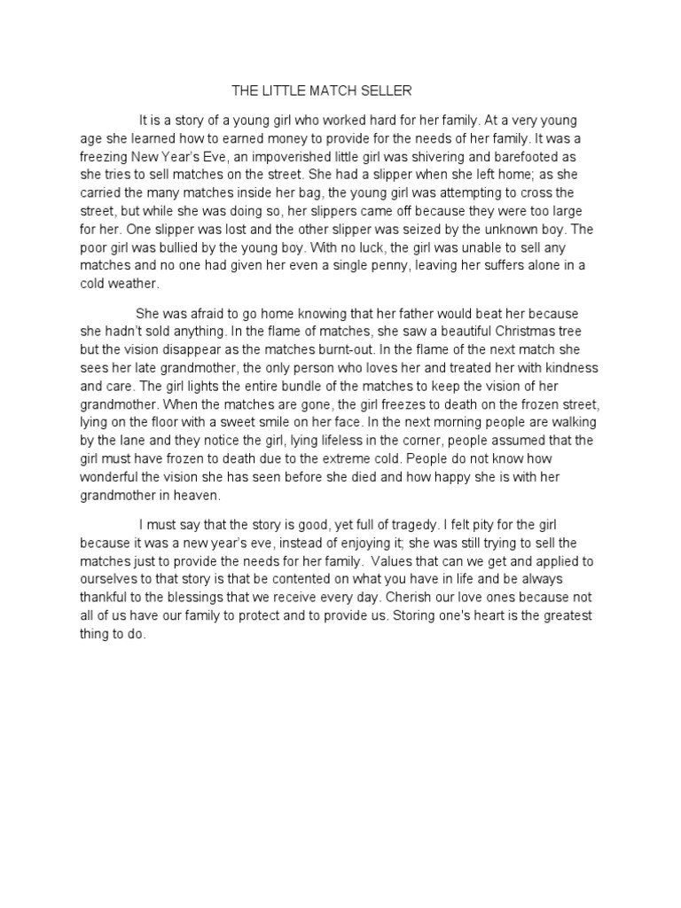 The Little Match Seller | PDF