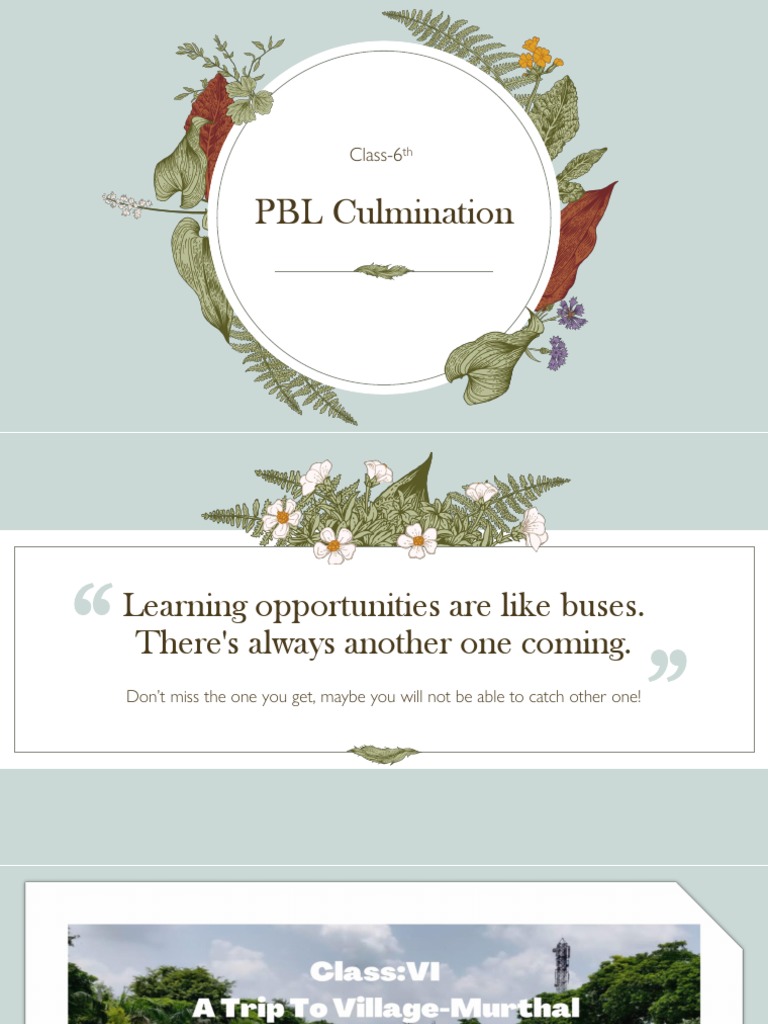 PBL Culmination M | PDF