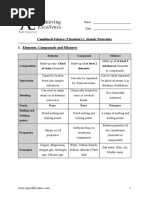 Chemistry Grade 11 Unit 1 | PDF | Atoms | Periodic Table