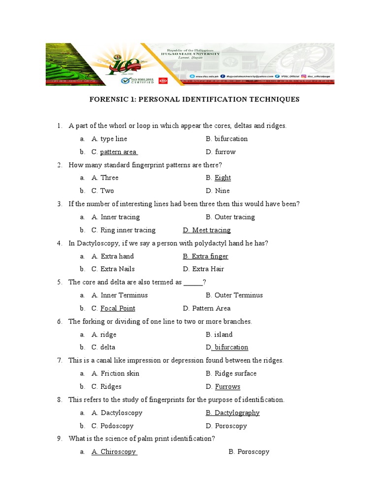 Forensic 1 100 | PDF | Fingerprint