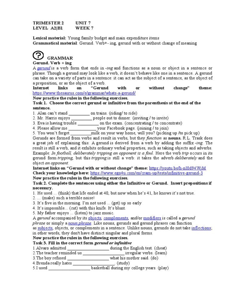 2 Trimester 7 Unit | PDF | Verb | Divorce