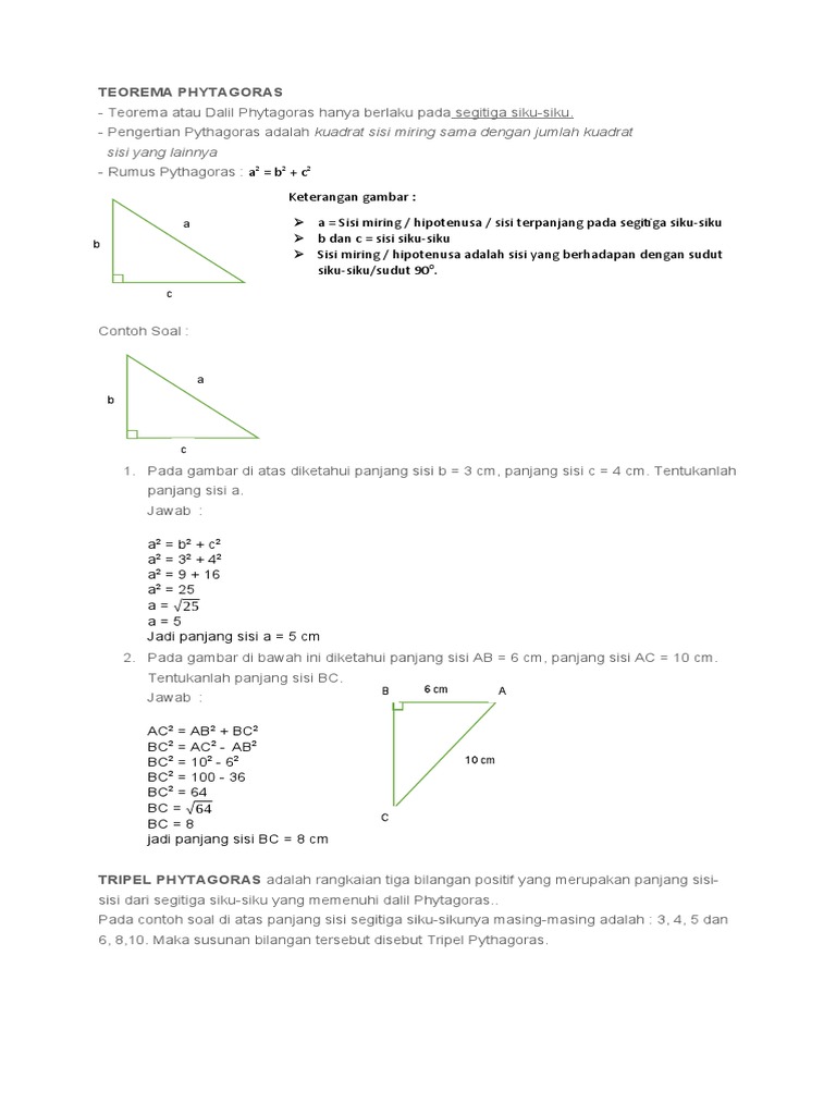 BAB. 6 TEOREMA PHYTAGORAS | PDF