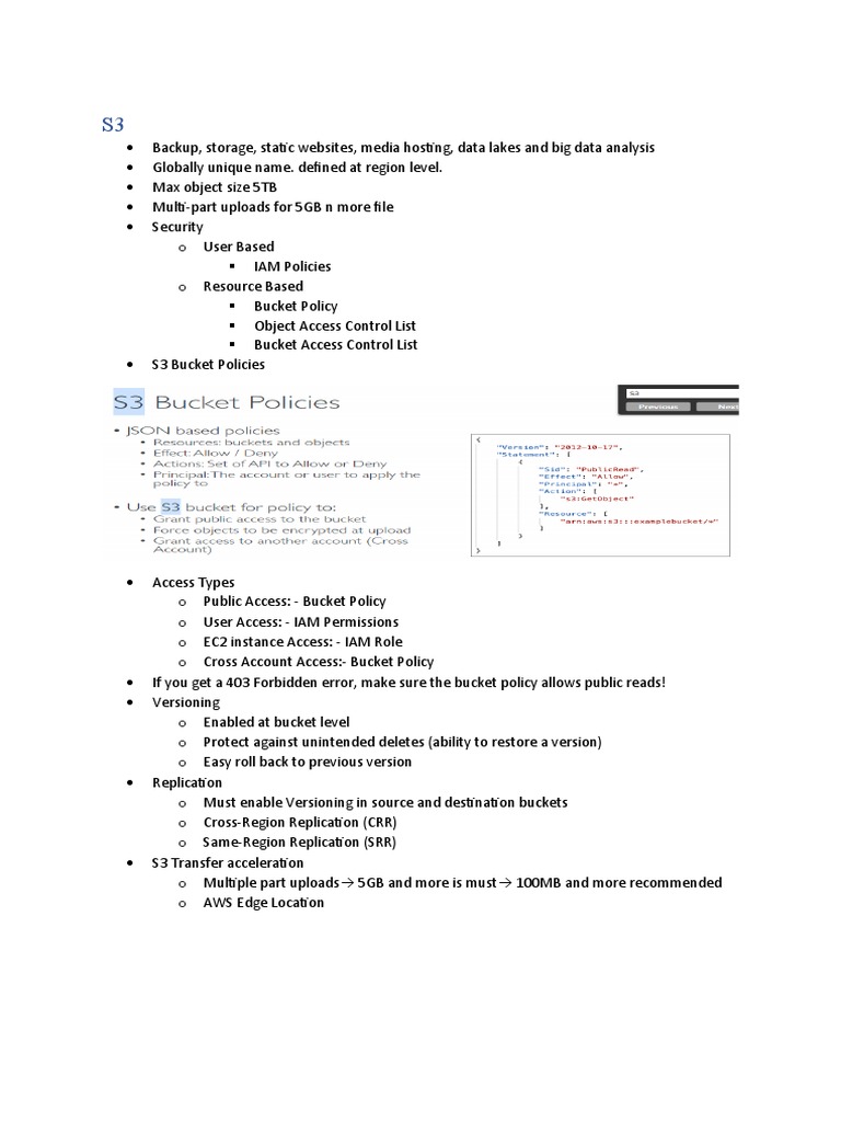AWS S3 Overview and Best Practices | PDF