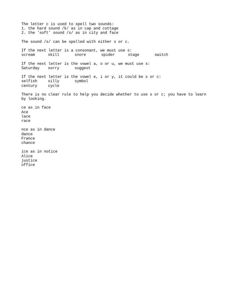 Ce, Ci, Cy Rules | PDF