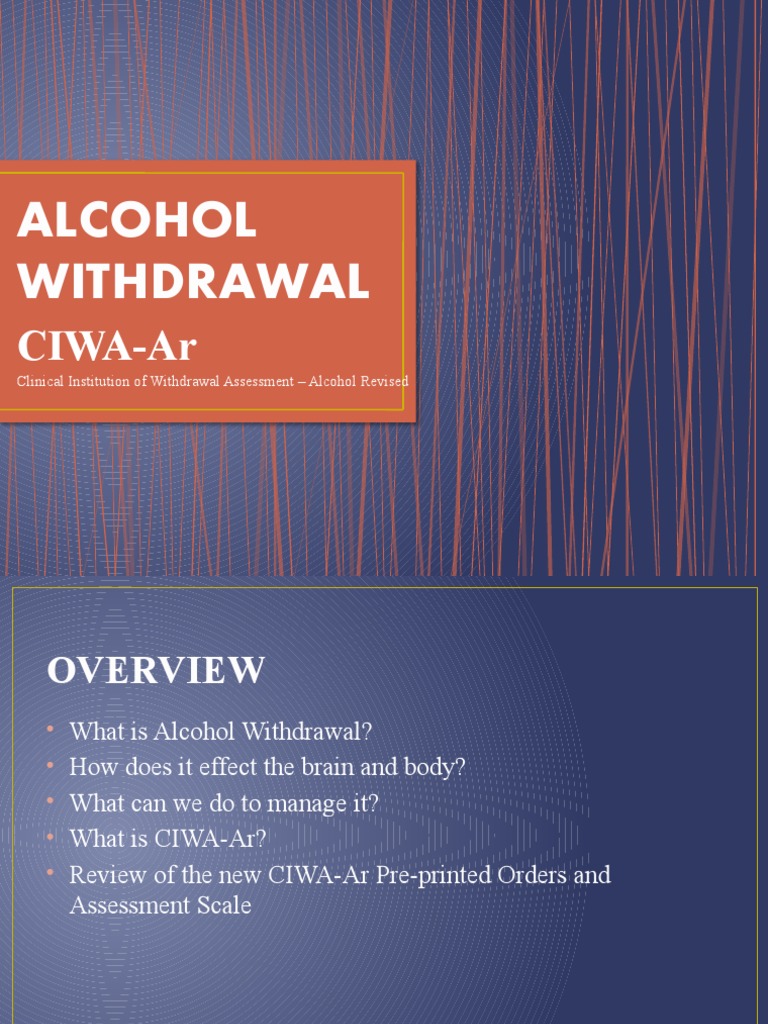 Alcohol Withdrawal | PDF | Benzodiazepine | Alcoholism