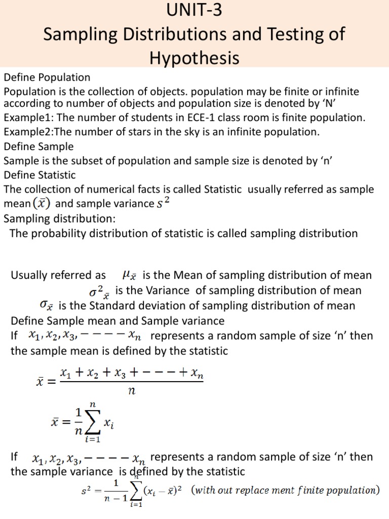 M-Iii Unit-3ln | PDF | Statistical Hypothesis Testing | Standard Error