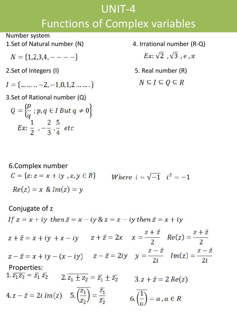 M-Iii Unit-4 LN | PDF | Complex Number | Function (Mathematics)