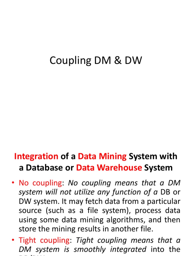 Coupling DM - DW | PDF
