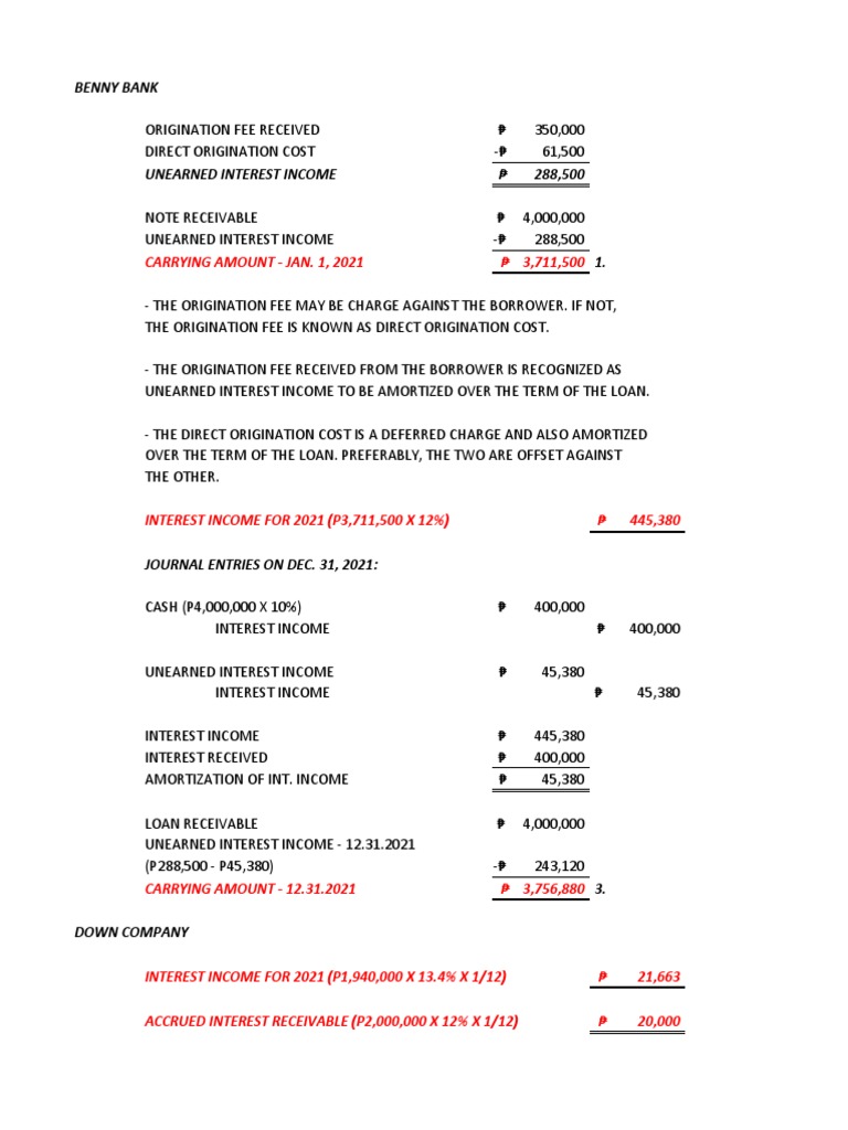 Loan Receivable | PDF | Loans | Interest