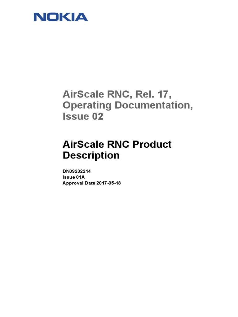 AirScale RNC Product Description | PDF | Computer Network ...