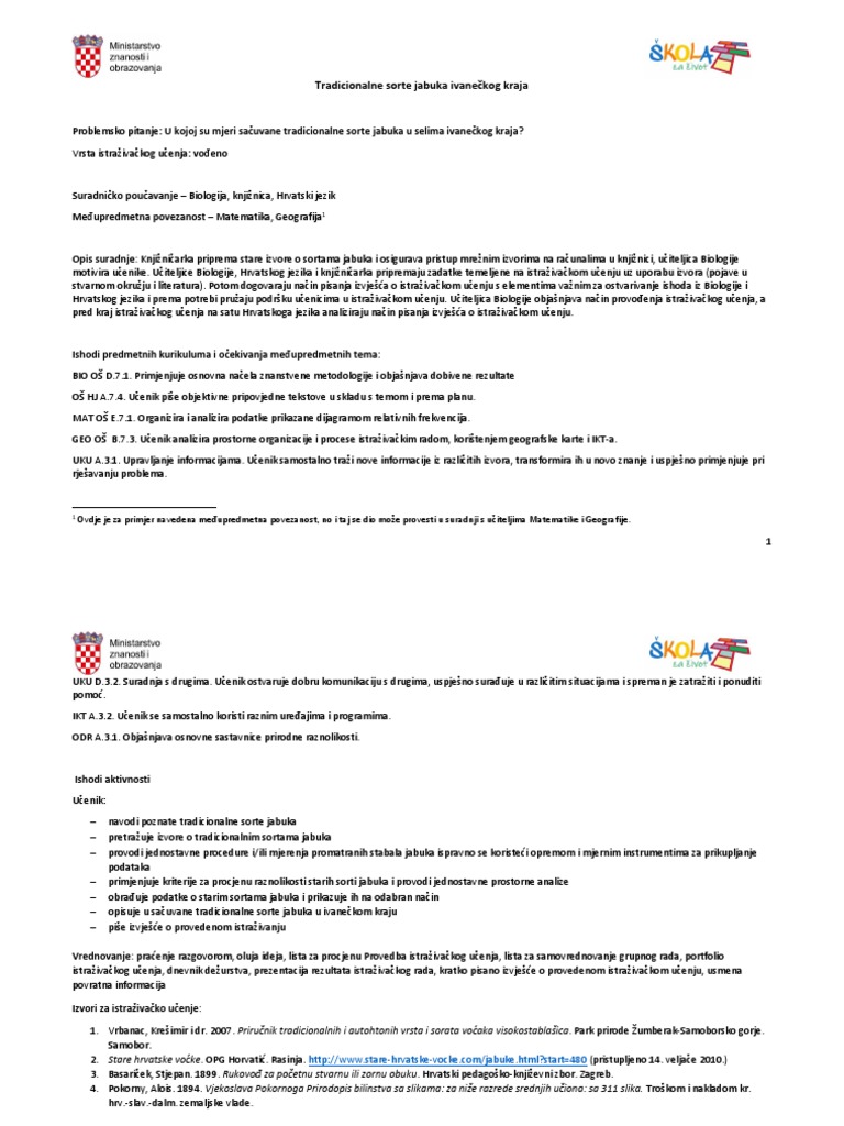 Primjer S Vrednovanjem - Knjižnica, BIO, HJ | PDF