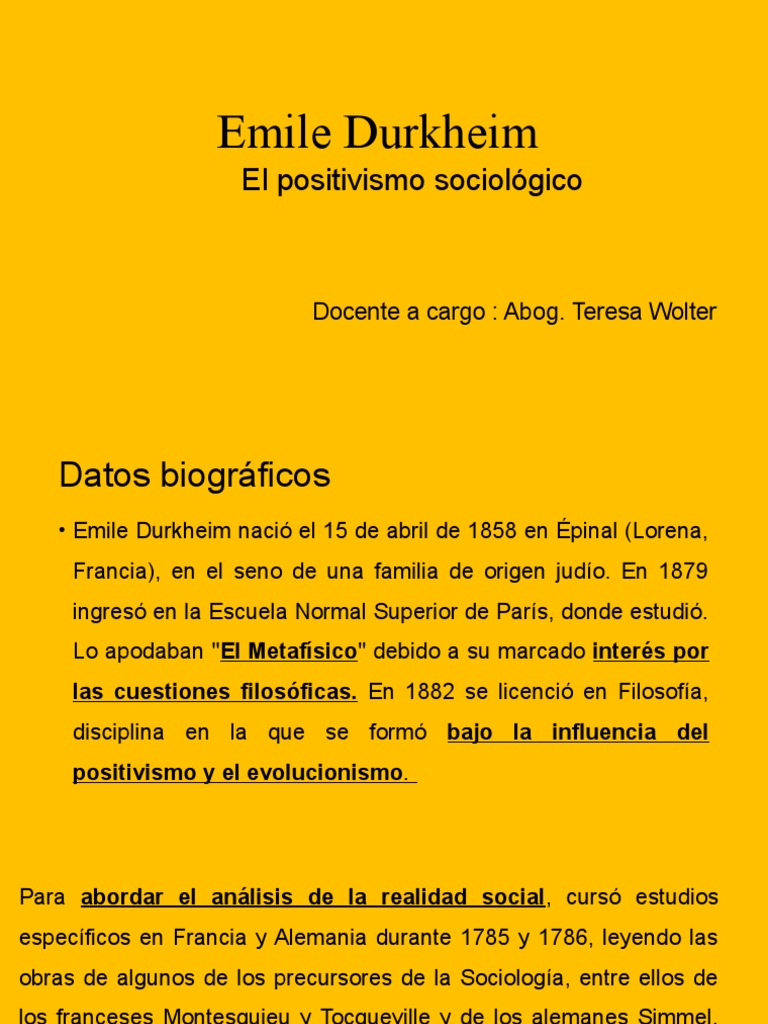 Emile Durkheim | PDF | Emile Durkheim | Sociología