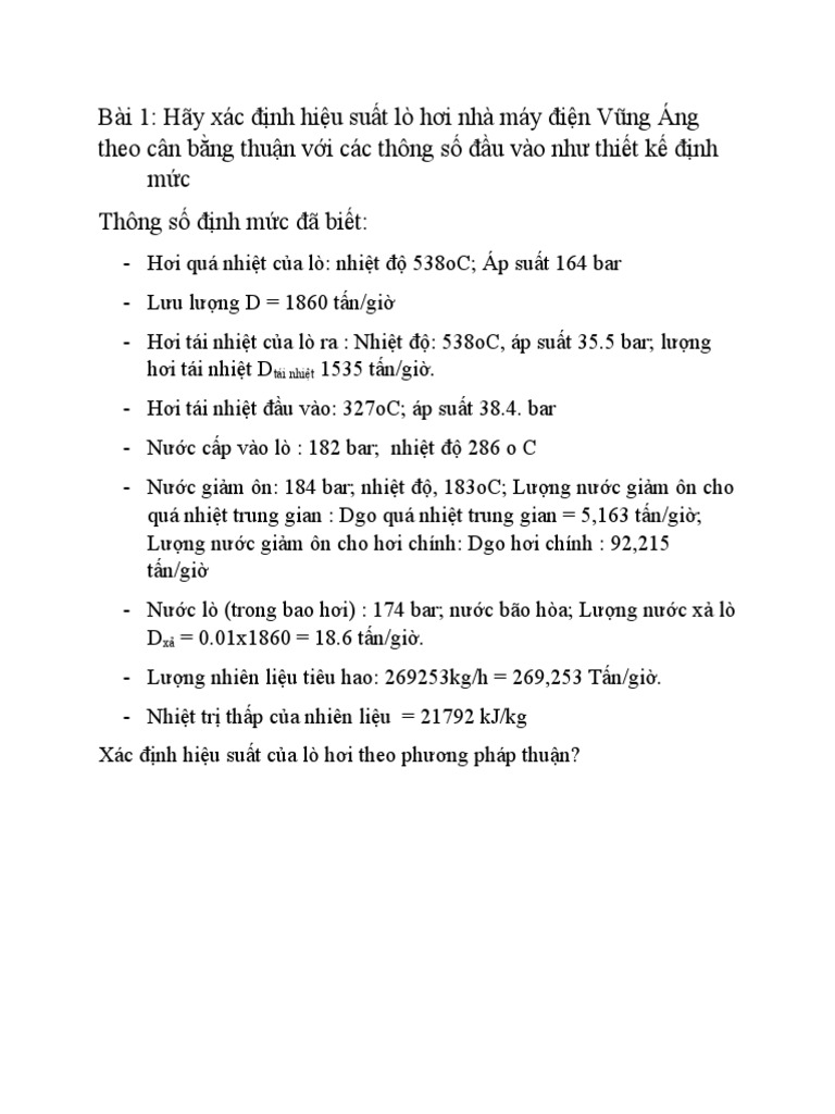 Bai Tap - Can Bang Nhiet | PDF