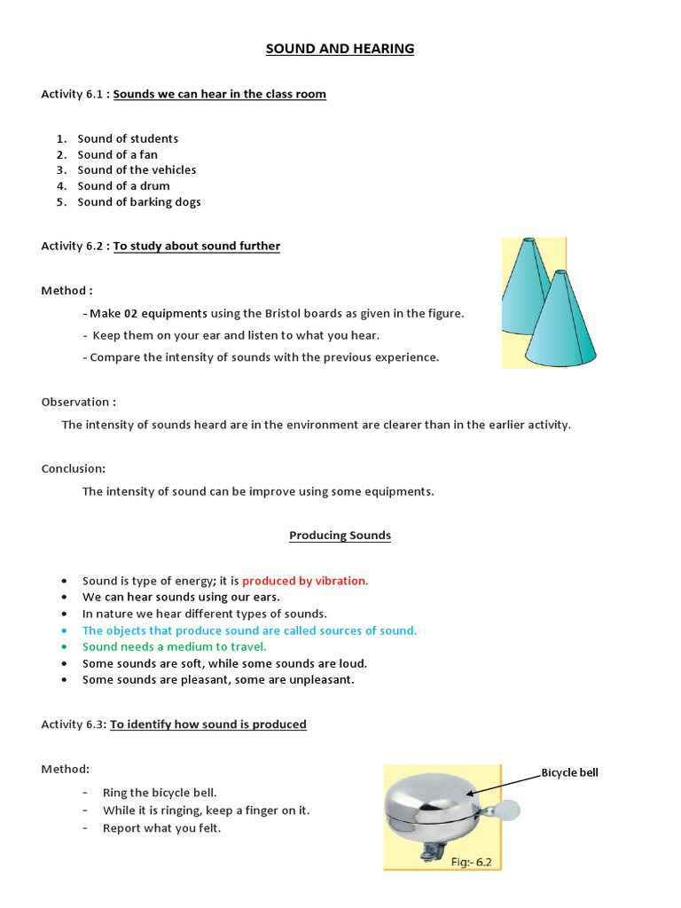 Understanding Sound and Hearing for Grade 6 | PDF | Sound | Noise