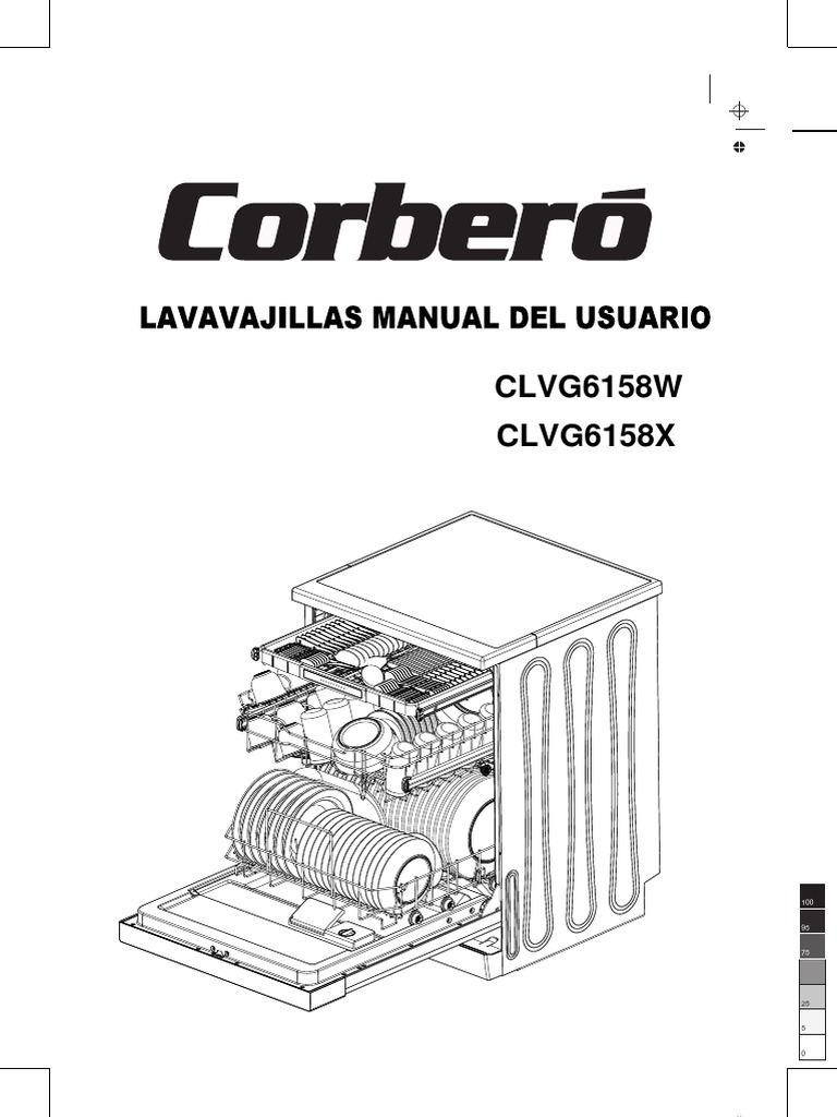Corbero CLVG 6158 W Dishwasher | PDF | Agua | Herramientas