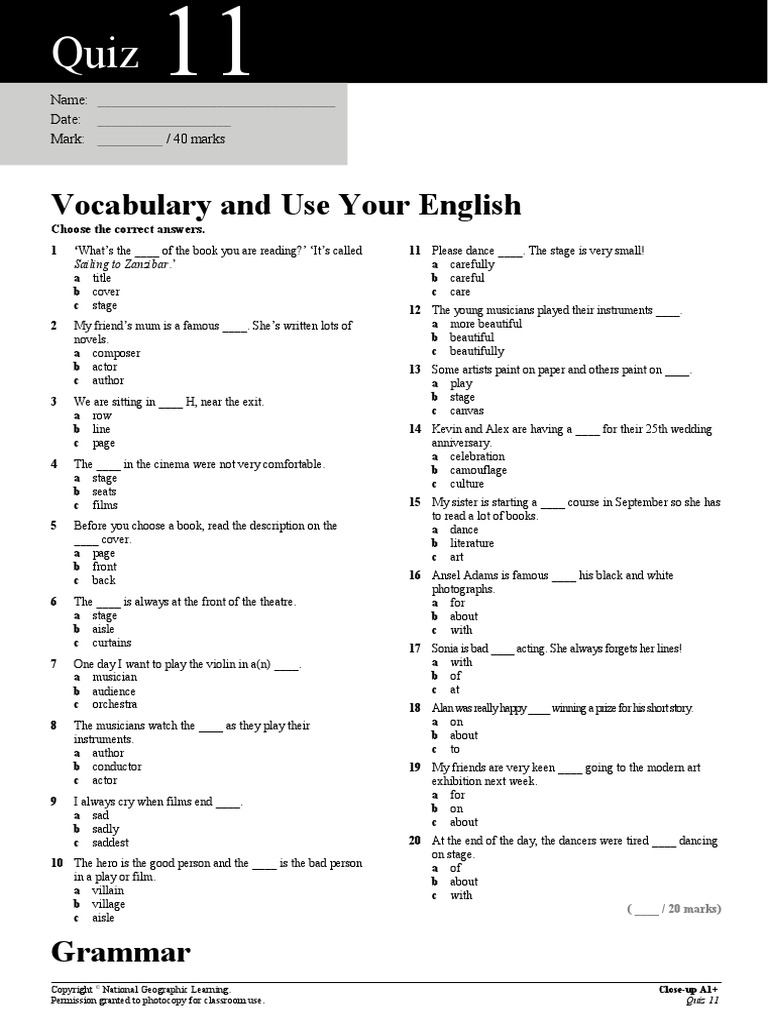 A1 Quiz 11 Pdf