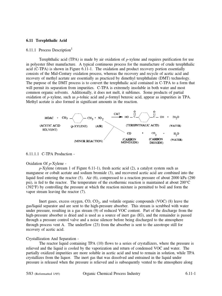 PTA | PDF | Chemical Process Engineering | Gases