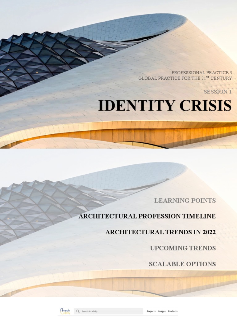 01 Session 1 - Identity Crisis | PDF | Architect | 3 D Printing