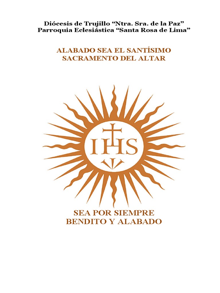 Alabanzas al Santísimo Sacramento | PDF