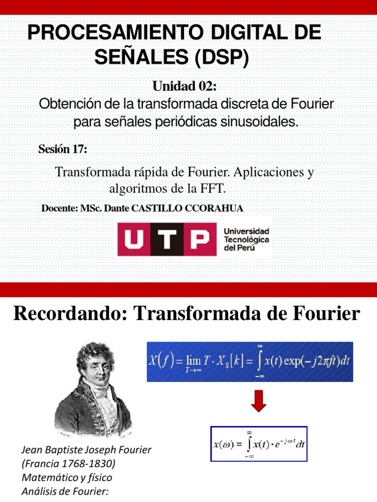 S05 S1 T17yt19 Pdf Transformada Discreta De Fourier Transformada