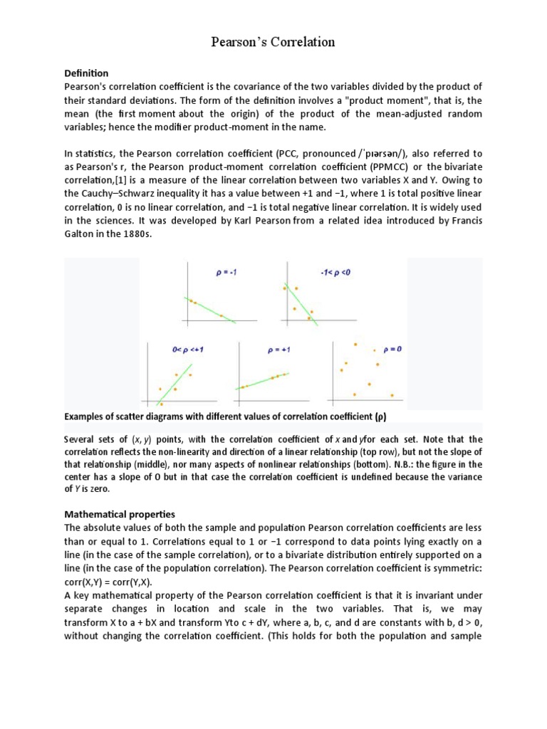 Pearson R Correlation | PDF | Statistics | Statistical Theory