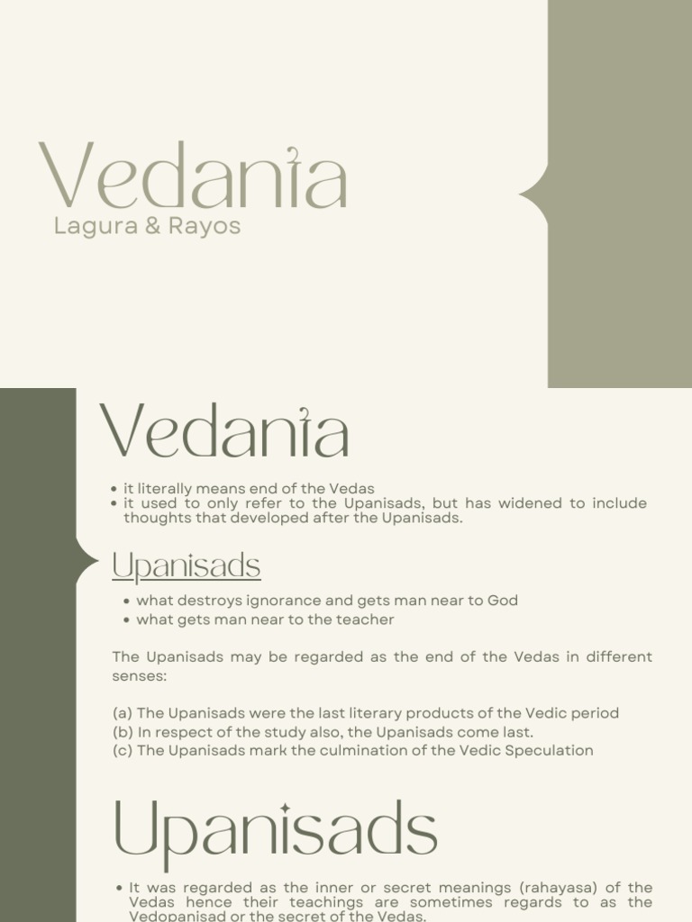 Vedanta Presentation | PDF | Vedanta | Upanishads
