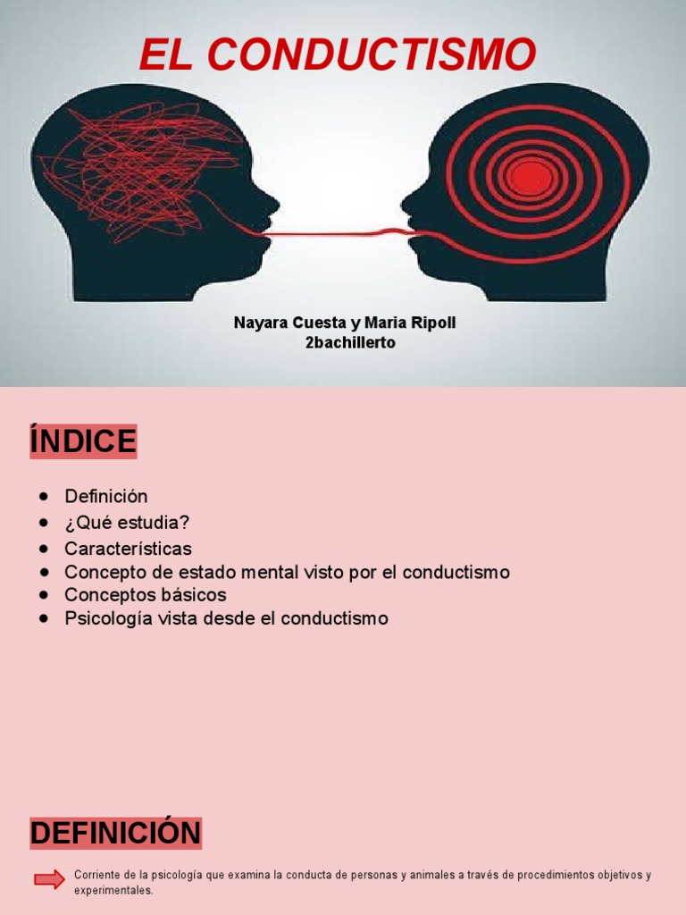El Conductismo | PDF | Behaviorismo | Sicología