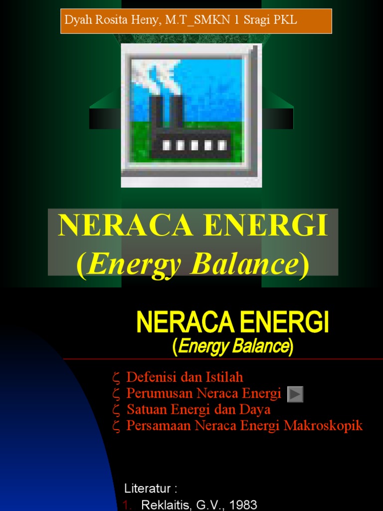 Neraca Energi | PDF