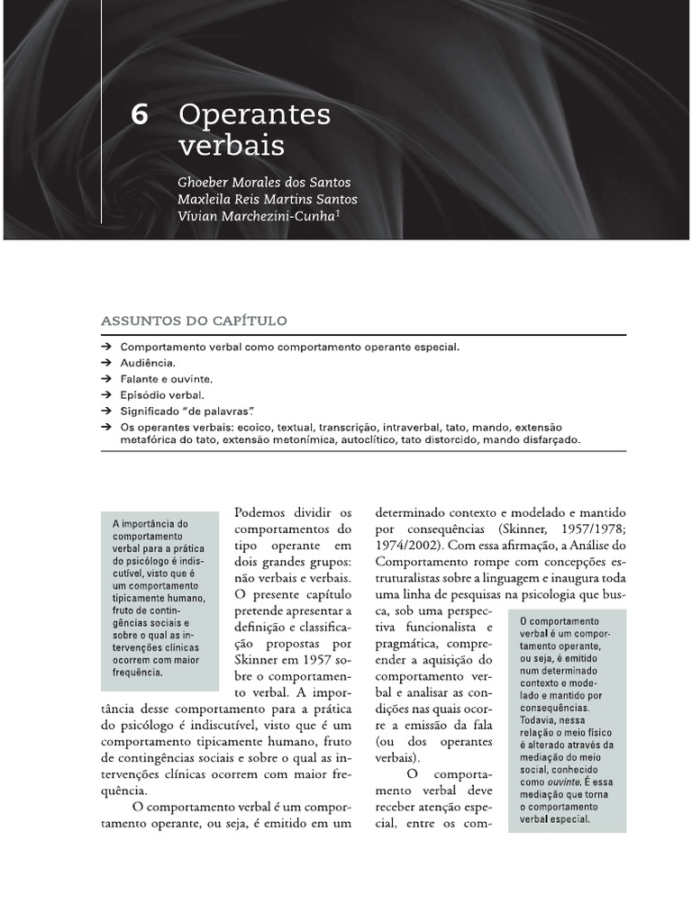 5 - Operantes Verbais (Aula 5) | PDF