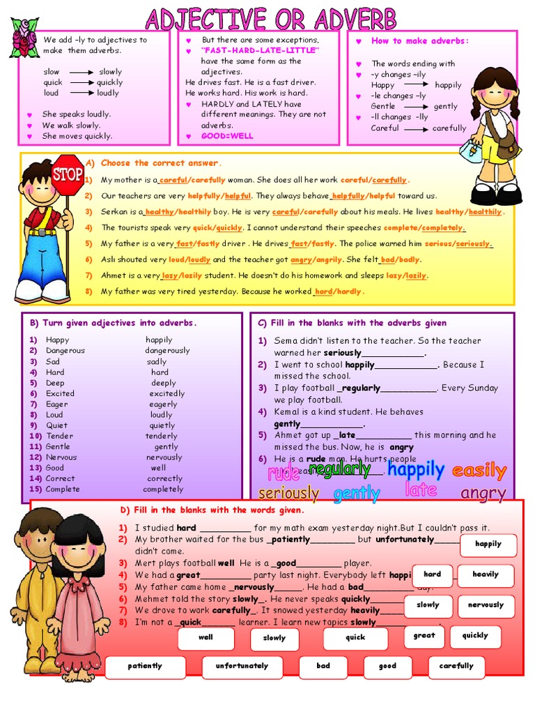 Adjective or Adverb Grammar Guides 20789 Copy 2 | PDF | Adverb | Syntax