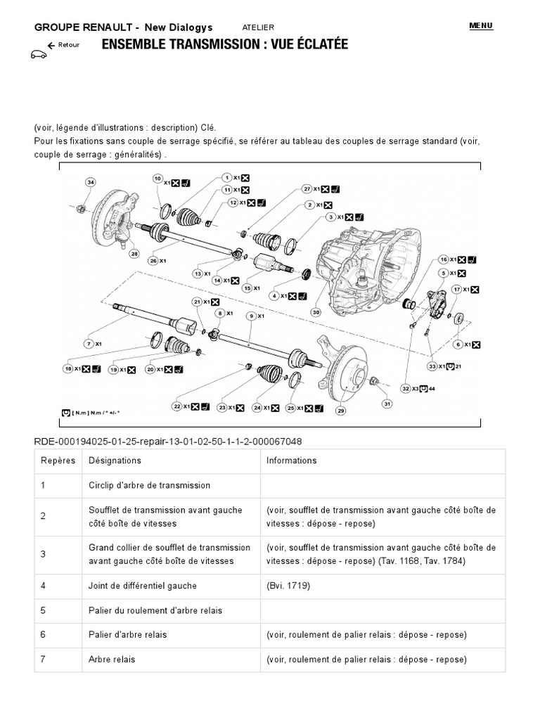 MR Dep Rep Transmission | PDF | Ingénierie mécanique | Machine