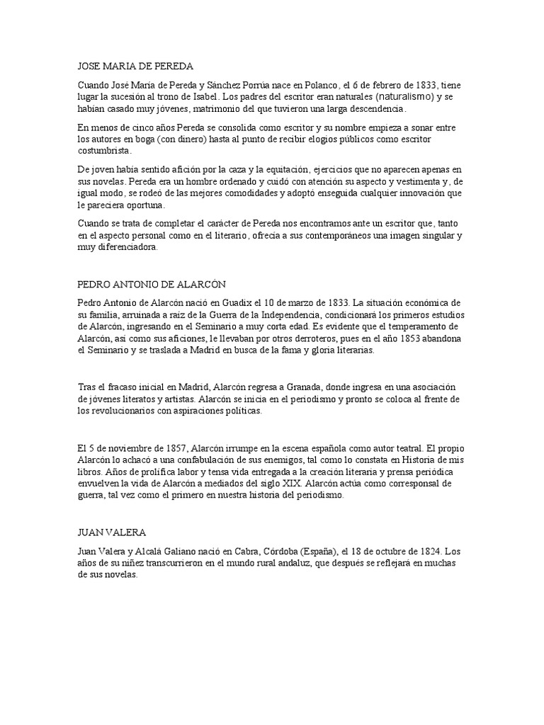 Jose Maria de Pereda | PDF