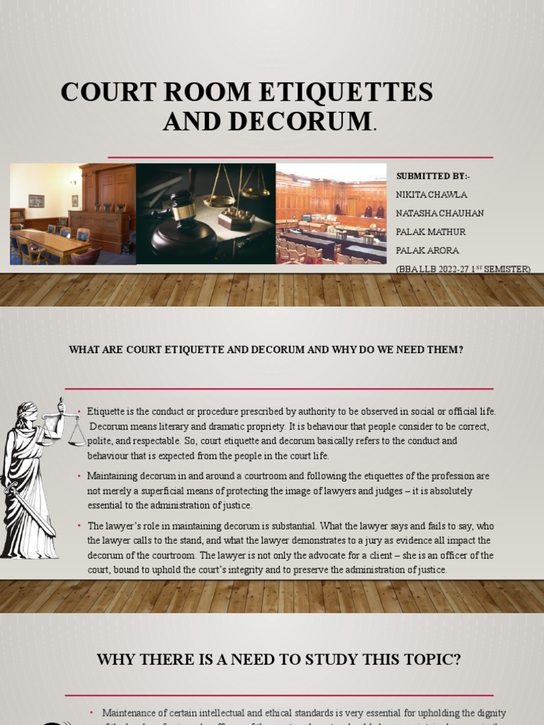 Courtroom Etiquette and Decorum Guide | PDF | Judge | Courtroom