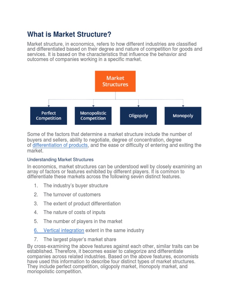 Market Structure | PDF | Monopoly | Profit (Economics)