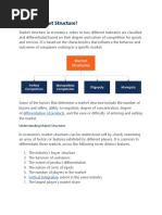 Market Structure Comparison Chart | PDF | Monopoly | Market Power