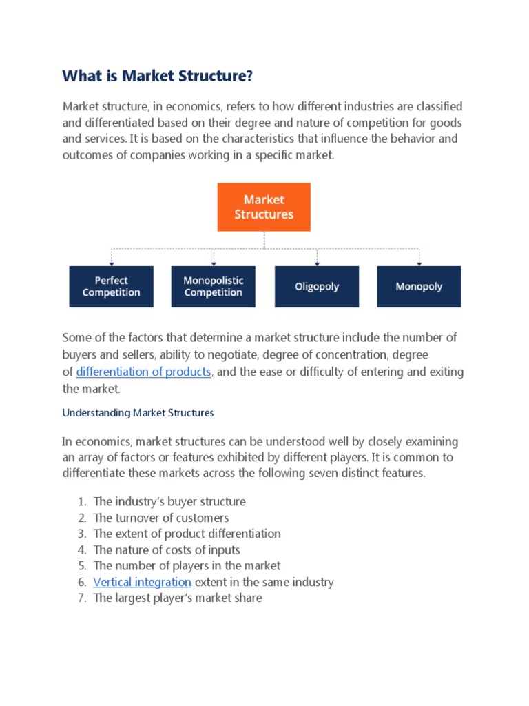 Market Structure | Download Free PDF | Monopoly | Profit (Economics)