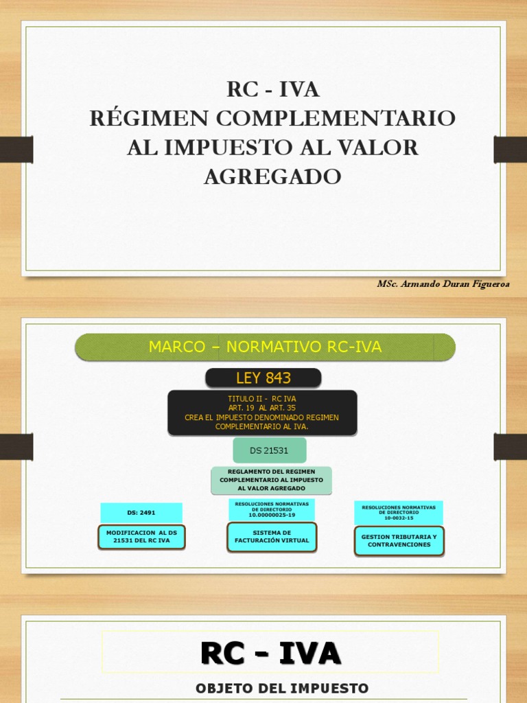 Regimen Complementario (RC Iva) 2022 | PDF | Impuestos | Impuesto al ...
