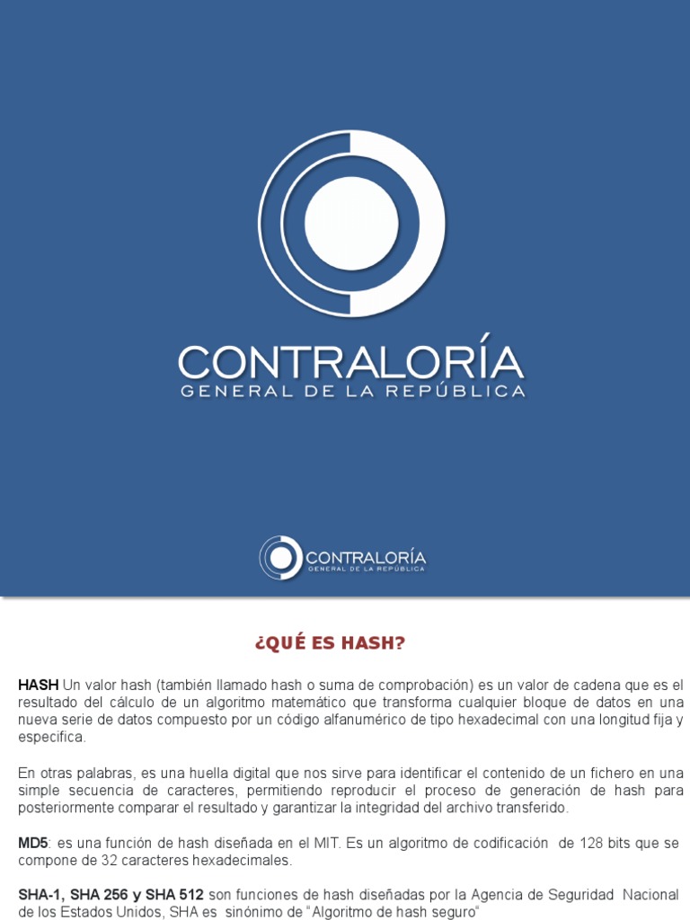 Manual Generacion Hash CGR v6 | PDF | Archivo de computadora ...