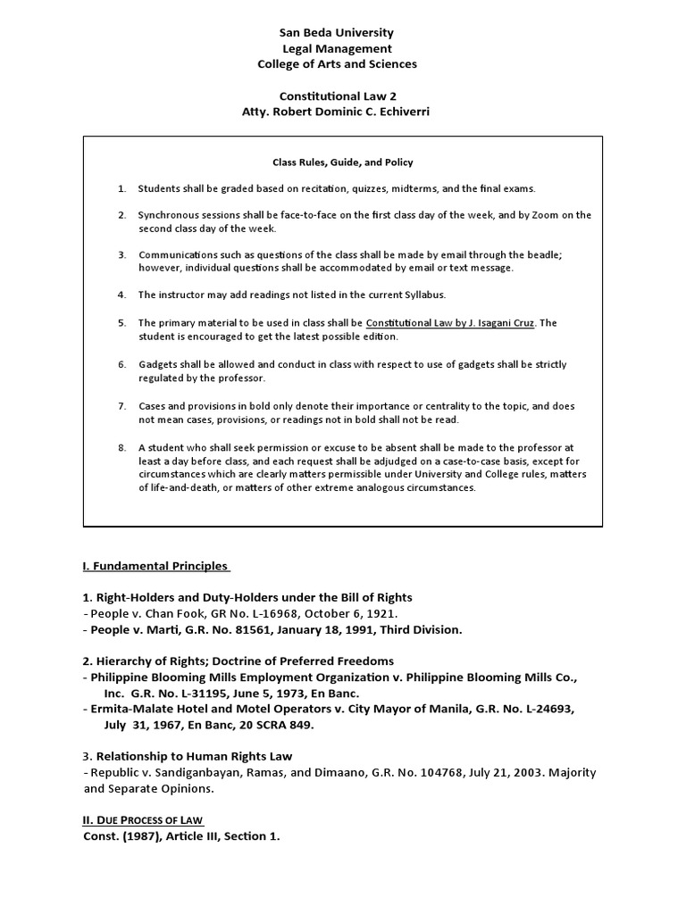 Constitutional Law 2 2 ALM BLM CLM RDE | PDF | Terry V. Ohio | Judiciaries