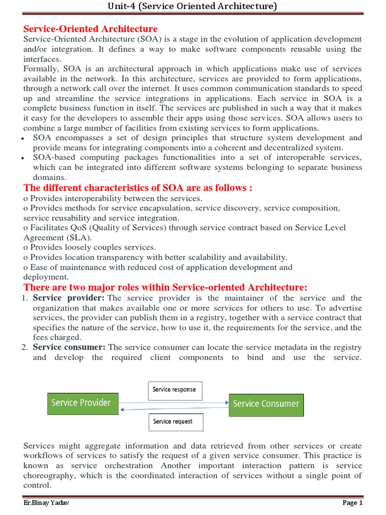 Unit 4 Service Oriented Architecture Pdf Cloud Computing Service Oriented Architecture