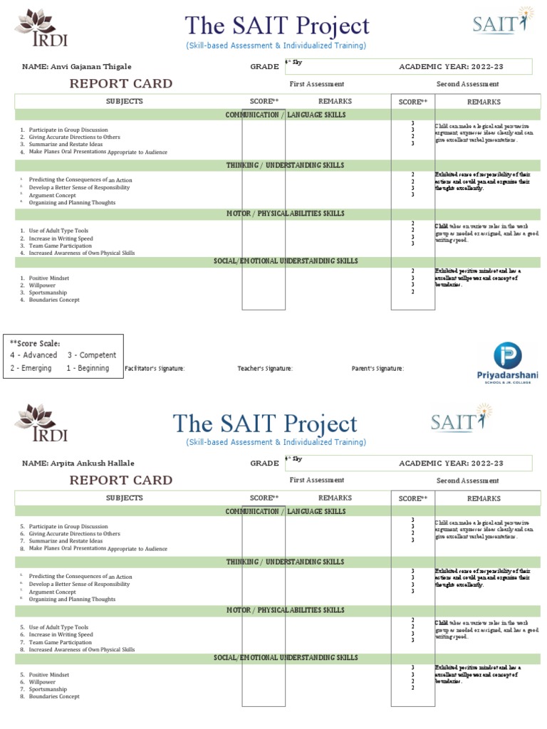The SAIT Project Grade 4 Sky | PDF | Thought | Communication
