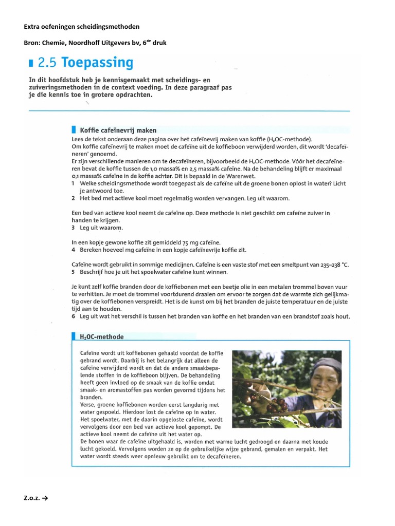 Oefeningen Scheidingsmethoden | PDF