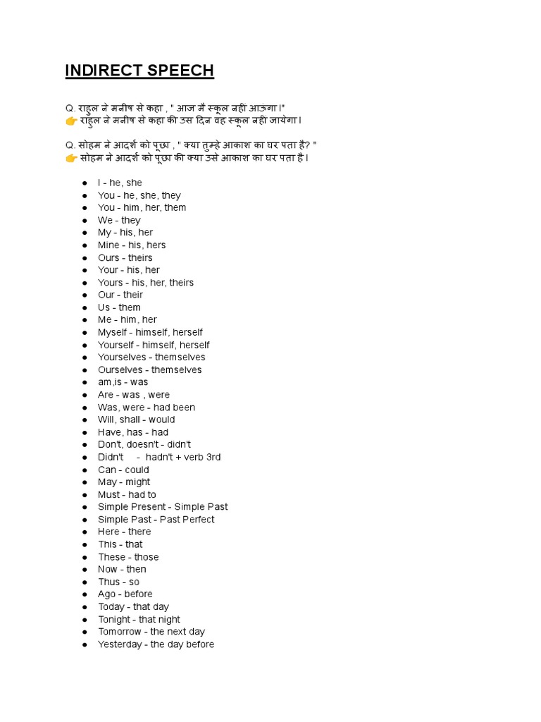 A Comprehensive Guide To Converting Direct Speech To Indirect Speech