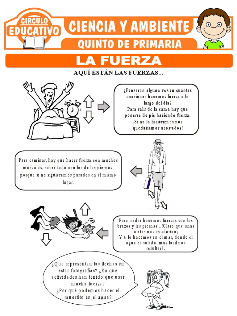 La Fuerza: Conceptos y Actividades para Niños | PDF | Fuerza | Fricción
