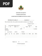 Modelo de Requerimento Dirigido A Governadora Provincial de Luanda | PDF